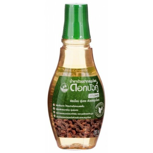 Dok Bua Ku Herbal Mouthwash CLOVE, Twin Lotus (Ополаскиватель для полости рта С гвоздикой, Твин Лотус), 250 мл.