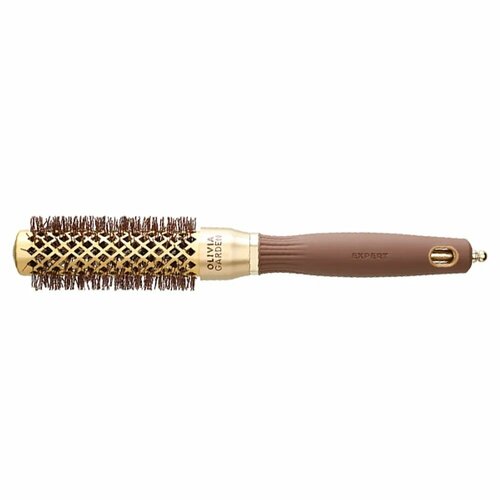 Термобрашинг для укладки волос Olivia Garden EXPERT BLOWOUT SHINE Wavy Bristles Gold&Brown