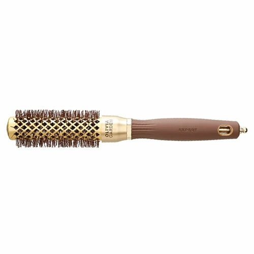 Термобрашинг для укладки волос Olivia Garden EXPERT BLOWOUT SHINE Wavy Bristles Gold&Brown