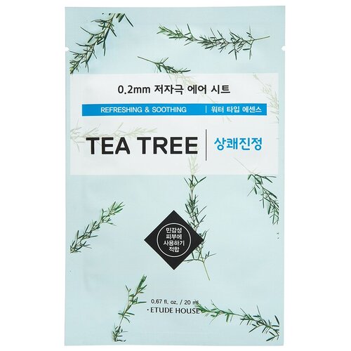 Etude тканевая маска 0.2 Therapy Air Mask Tea Tree с экстрактом чайного дерева, 200 г, 20 мл