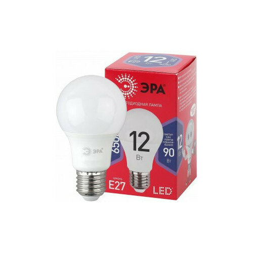 Светодиодная LED лампа ЭРА ECO ЛОН A60 E27 12W(960lm) 6500K 6K 112х60 A60-12W-865-E27 5406 (упаковка 14 штук)