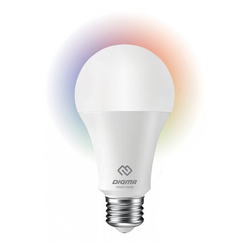 Лампа светодиодная DIGMA DiLight N1 RGB, E27, 8 Вт, 4000 К