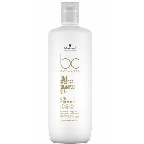 Schwarzkopf Professional Bonacure Clean Performance Q10 Time Restore - Шампунь для зрелых и длинных волос 1000 мл