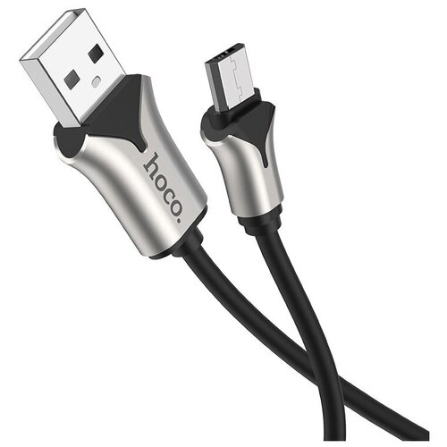 Кабель Hoco U67 USB - microUSB, 1.2 м, 1 шт., черный