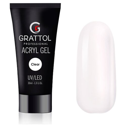 Grattol акригель Acryl Gel однофазный, 30 мл, clear