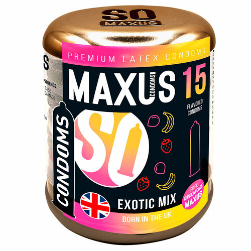 Цветные ароматизированные презервативы MAXUS Exotic Mix №15 15 шт.