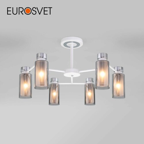 Люстра / Потолочный светильник со стеклянными плафонами Eurosvet Amado 70115/6 белый IP20