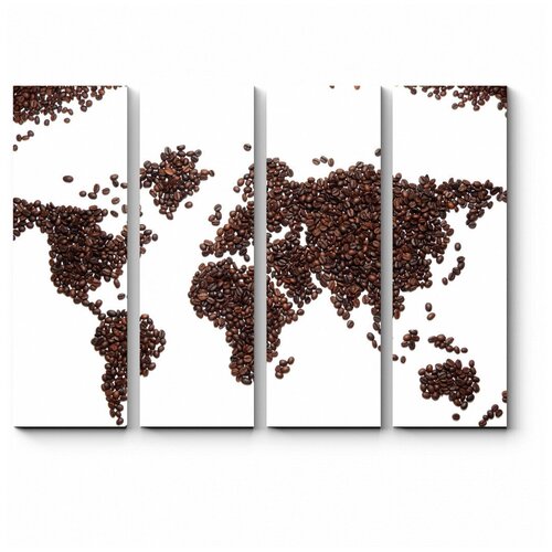 Модульная картина Кофейная карта 100x75
