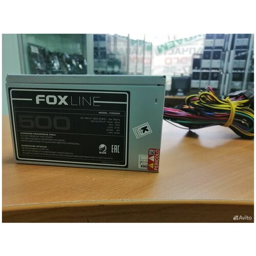 Блок питания ATX Foxline FZ500R 500W, ATX, nopfc