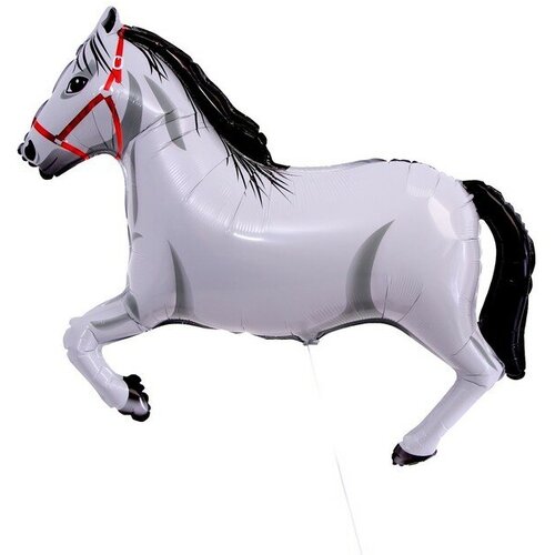 Шар фольгированный 42" «Белая лошадь»