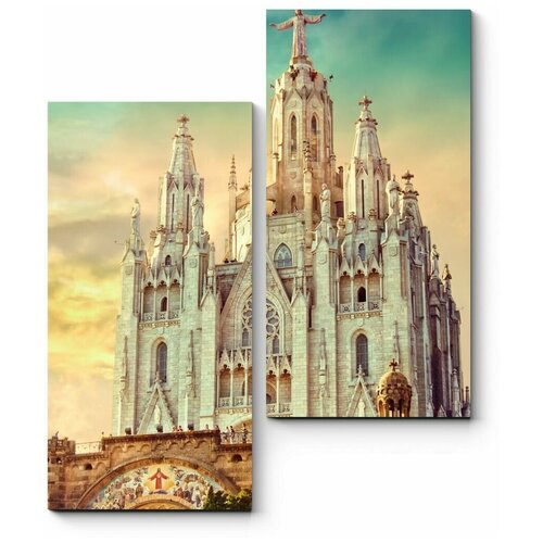 Модульная картина Храм Святого Сердца, Барселона80x100