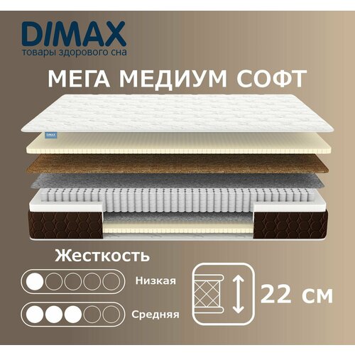 Матрас Dimax Мега Медиум Софт 180х200 см