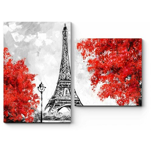Модульная картина Краски осени в Париже 150x113