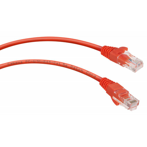 Патч-корд Cabeus U/UTP PC-UTP-RJ45-Cat.5e-0.15m-RD категория 5е, 2xRJ45/8p8c, неэкранированный, красный, PVC, 0.15м