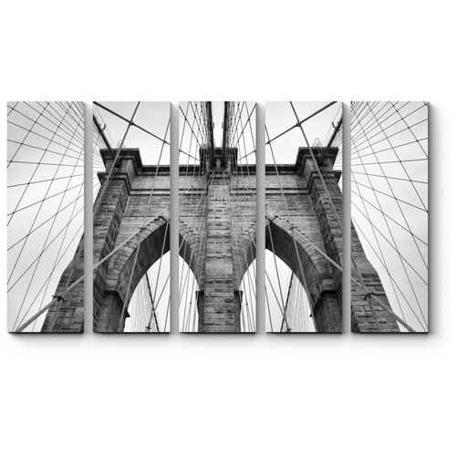 Модульная картина Строгость цвета, Бруклинский мост 180x108