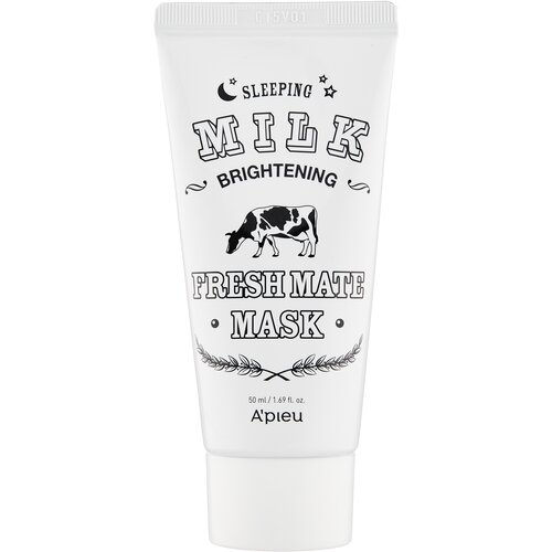 A'PIEU Ночная маска с молочными протеинами Fresh Mate Sleeping Milk Brightening Mask, 50 г, 50 мл