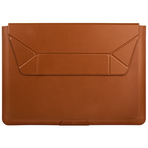 Кожаный чехол Uniq Oslo с подставкой для MacBook Pro 14" (OSLO(14)-BROWN), карамельно-коричневый