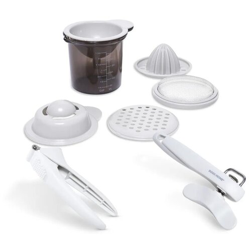 Набор кухонных инструментов DOSH HOME IRSA, консервный нож, пресс для чеснока с самоочисткой, мерный стакан с насадками, 8 предметов