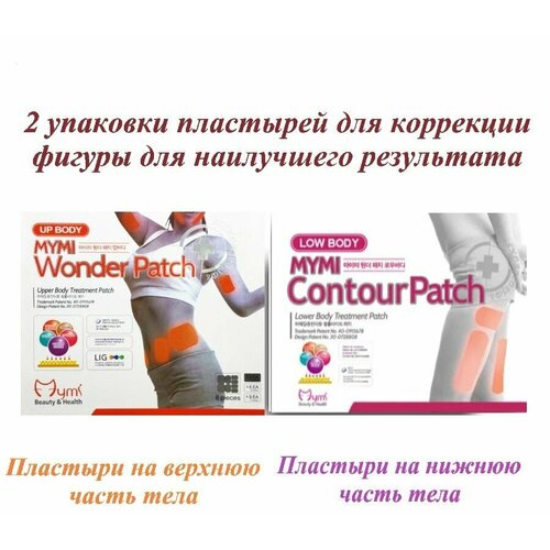 Набор из двух упаковок пластырей для коррекции фигуры: Lower Body Wonder Patch + Up Body Wonder Patch
