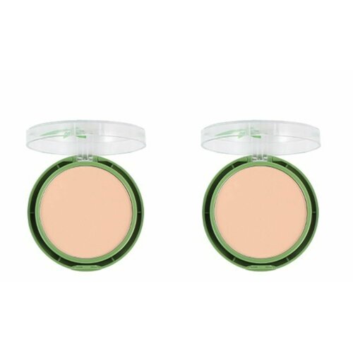 Farres cosmetics Пудра 3018-03, c экстрактом зеленого чая, натуральный, 2 шт.