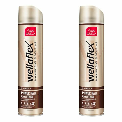 Wella Лак для волос Wellaflex Power Halt, Form&Finish Удержание объема, 250 мл, 2 шт