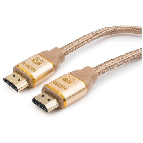 Кабель Cablexpert Gold HDMI - HDMI (CC-G-HDMI03), 1.8 м, золотистый