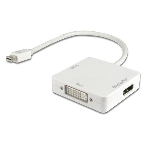 Видео адаптер Orient C305 mini DisplayPort на DVI -HDMI -DisplayPort кабель 0.2 метра, белый
