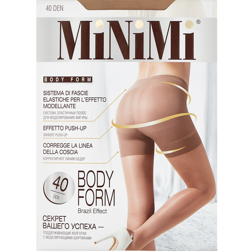 Колготки  MiNiMi Bodyform, 40 den, размер 3, бежевый