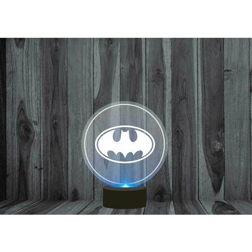 Светильник, ночник 3D Mewni-Shop Принт "Бетмен" -2