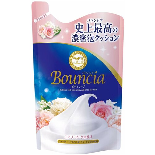COW Жидкое увлажняющее мыло для рук и тела "Bouncia Milky Body Soap", с аромаомт цветов, 360мл