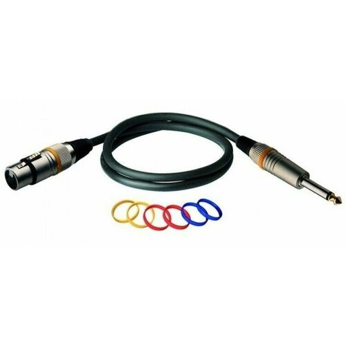 Кабель XLR(F)-джек 1/4, 6 метров Rockcable RCL30386 D6 F