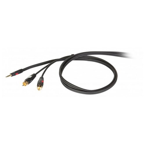 DIE HARD DHG520LU3 - проф. аудио кабель, 3,5 джек стерео 2хRCA(папа), , длина 3 м
