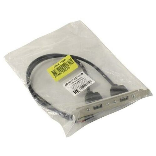 Планка портов USB 2.0 10pin -> 2x A Orient C086L30