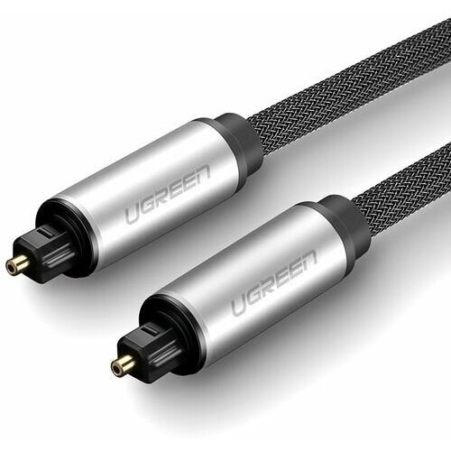 Кабель UGREEN AV108 (10541) Toslink Optical Male To Male Audio Cable. Длина: 3м. Цвет: серебристо-черный