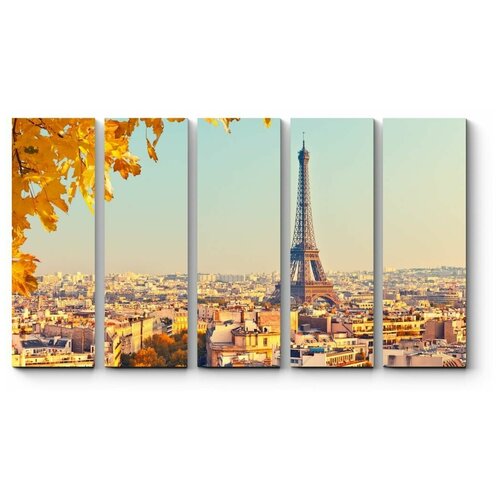 Модульная картина Золотая осень в Париже 110x66