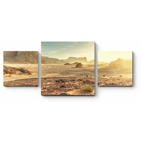 Модульная картина Освещенная солнцем пустыня 120x51