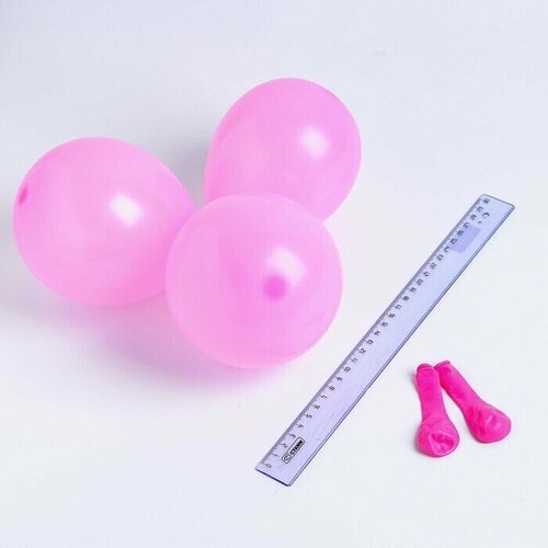 Воздушные шарики 5", пастель, набор 100 шт, водные бомбочки, цвет розовый