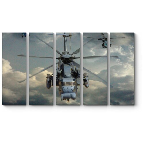 Модульная картина Вертолеты 180x108