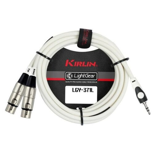 Кабель аудио 1xMini Jack - 2xXLR Kirlin LGY-371L 2M WH 2.0m