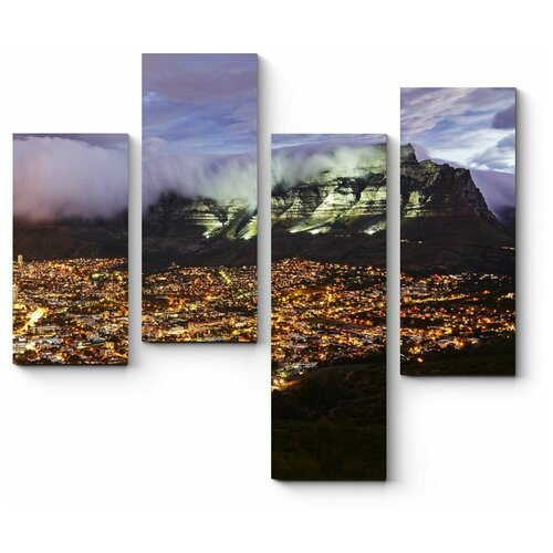 Модульная картина Ватные облака в горах Кейптауна 104x98