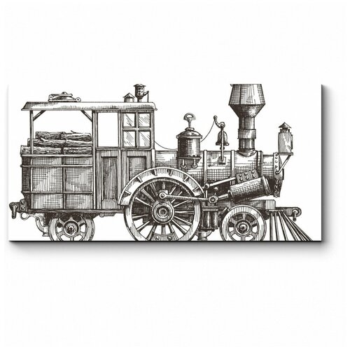 Модульная картина Старинный поезд 100x50