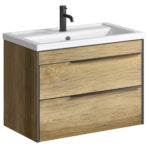 Комплект мебели для ванной Aqwella Fargo 800 (FRG0108DB), коричневый