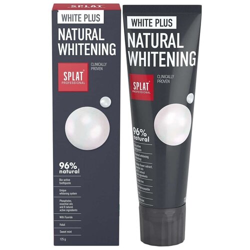 Зубная паста SPLAT Professional White Plus Natural Whitening, 125 мл, разноцветный