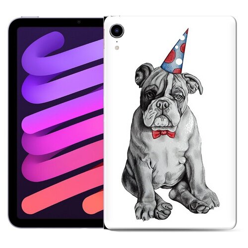 Чехол задняя-панель-накладка-бампер MyPads праздничный щенок для Apple iPad mini 6 2021 противоударный