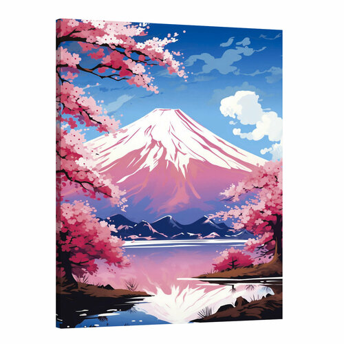 Интерьерная картина 50х70 "Святой Фудзи: величие природы"