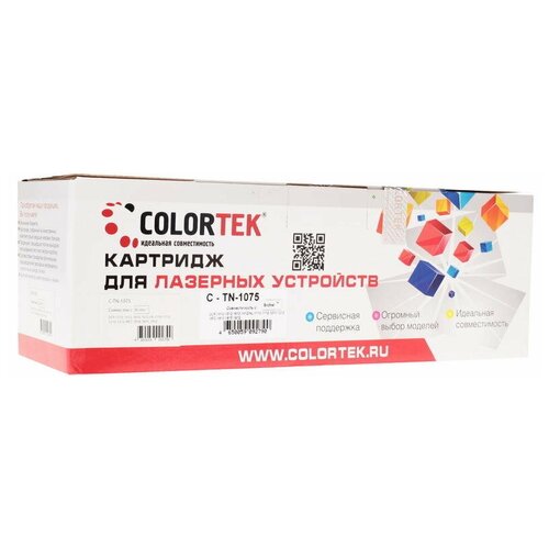 Картридж Colortek C-TN-1075, 1000 стр, черный