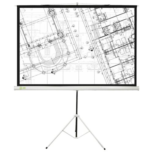 Рулонный матовый белый экран cactus Triscreen CS-PST-127x127, 65", черный