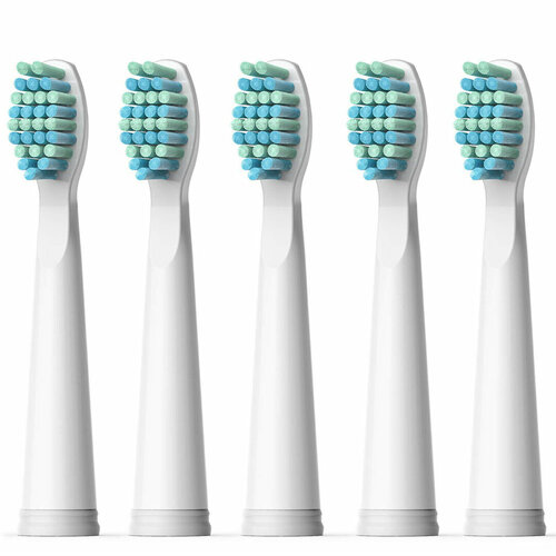 Набор 5 дополнительных сменных насадок на электрические ультразвуковые зубные щётки Fairywill D7