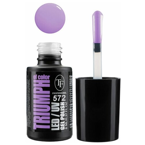 TF Cosmetics гель-лак для ногтей Triumph Of Color LED/UV, 8 мл, 35 г, 572 пыльная сирень