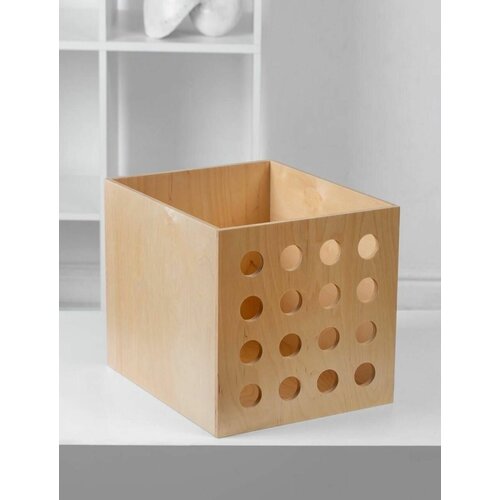 Органайзер коробка ящик нелакированный деревянный для хранения вещей, одежды, обуви, косметики, постельного белья в шкаф